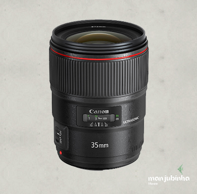 Lentes Canon - Fixas: 35mm F/1.4 - Manjubinha Filmes