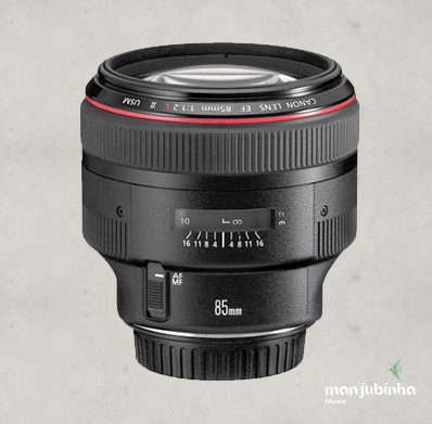 Lentes Canon - Fixas: 85mm F/1.2 - Manjubinha Filmes